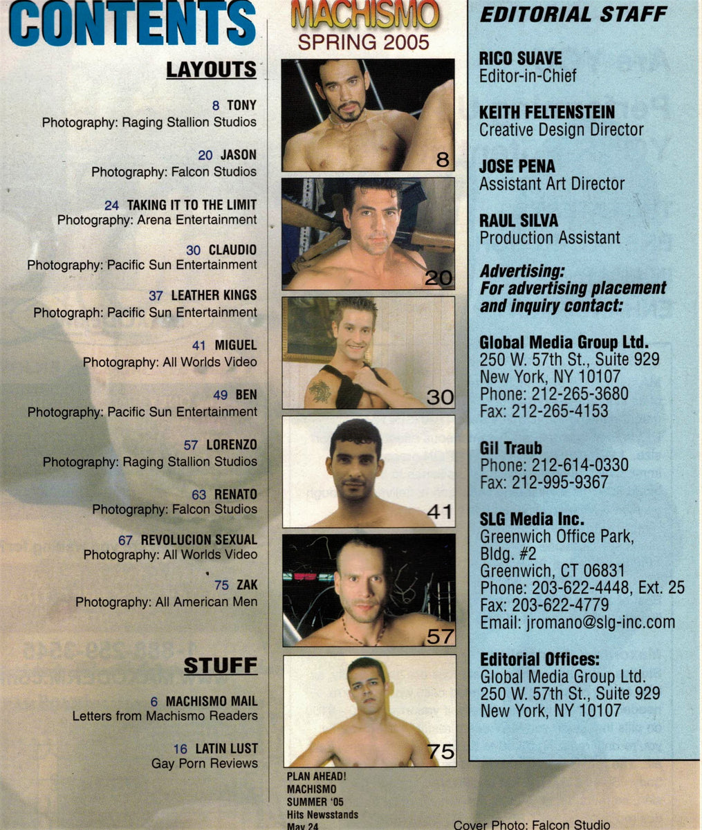MACHISMO / 2005 / Spring / Tony Serrano / Jason Lucian / Claudio Anton – Zeus Gay Boutik