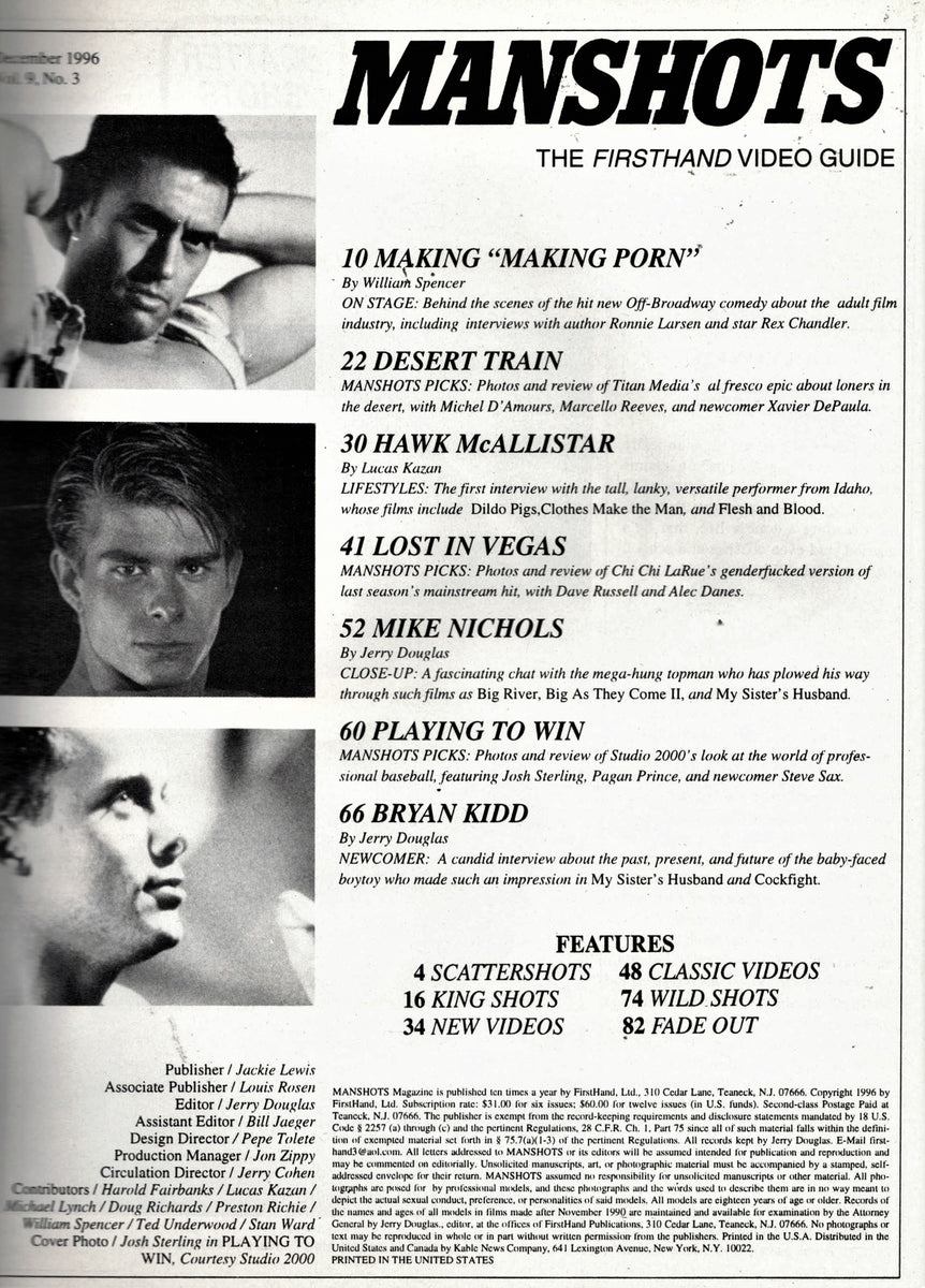 MANSHOTS / 1996 / December / Brandon Wilde / Rex Chandler / Al Parker – Zeus Gay Boutik