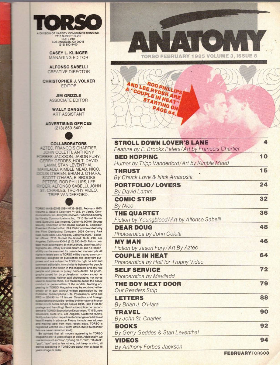 TORSO / 1985 / February / Doug O'Brien / Lee Ryder / Rod Phillips / Sc ...