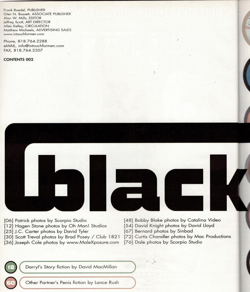 BLACK MALE / 1998 / Autumn / No. 2 / Hagen Stone / J.C. Carter / Scott ...