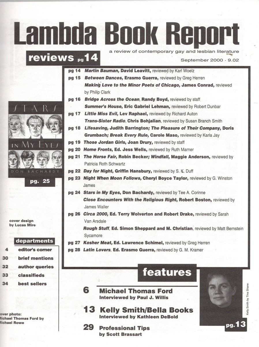 Lambda Book Report / 2000 / September / Michael Thomas Ford / David Le ...