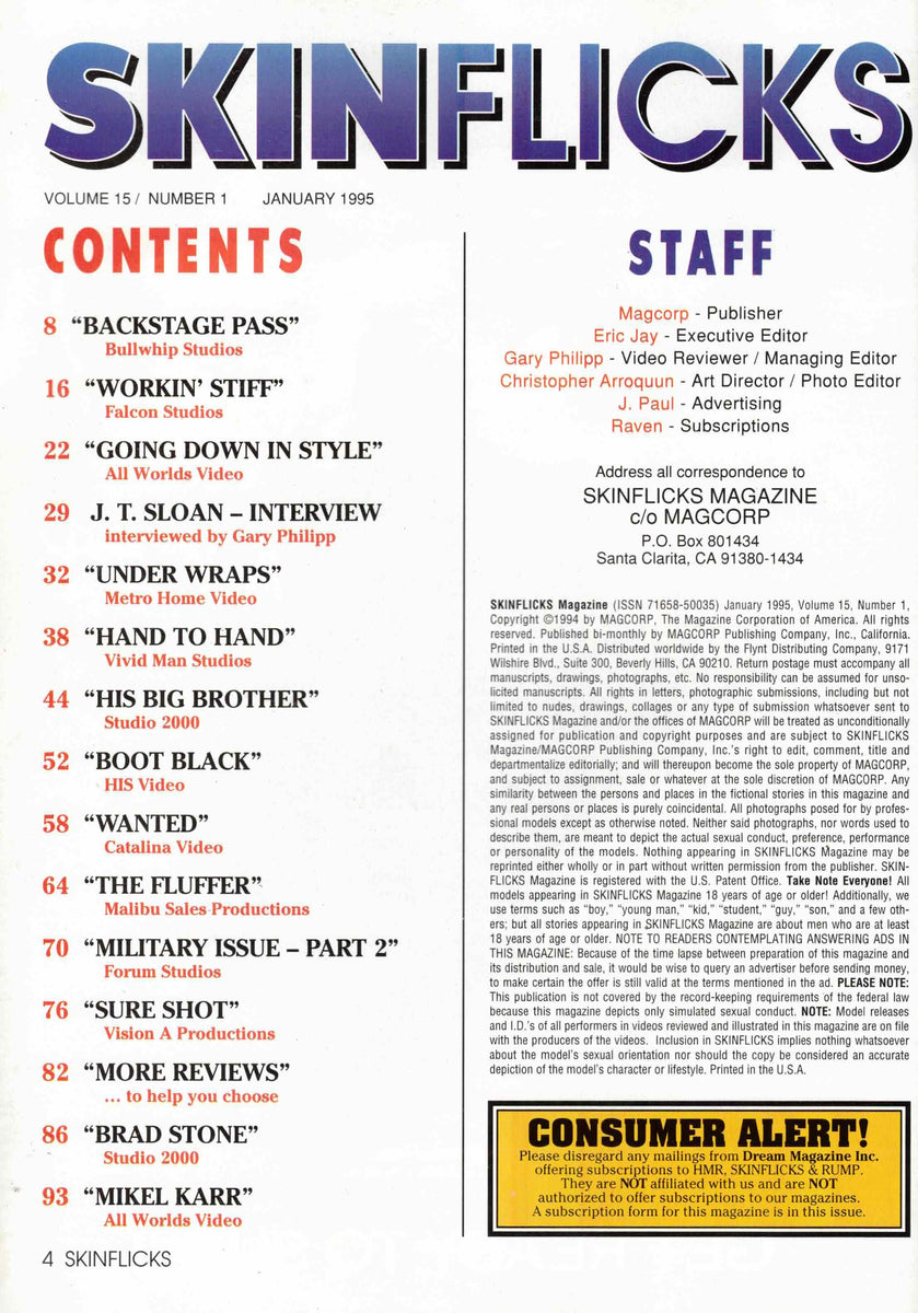 SKIN FLICKS / 1995 / January / Alex Kincaid / Scott Baldwin / Zak Spea ...