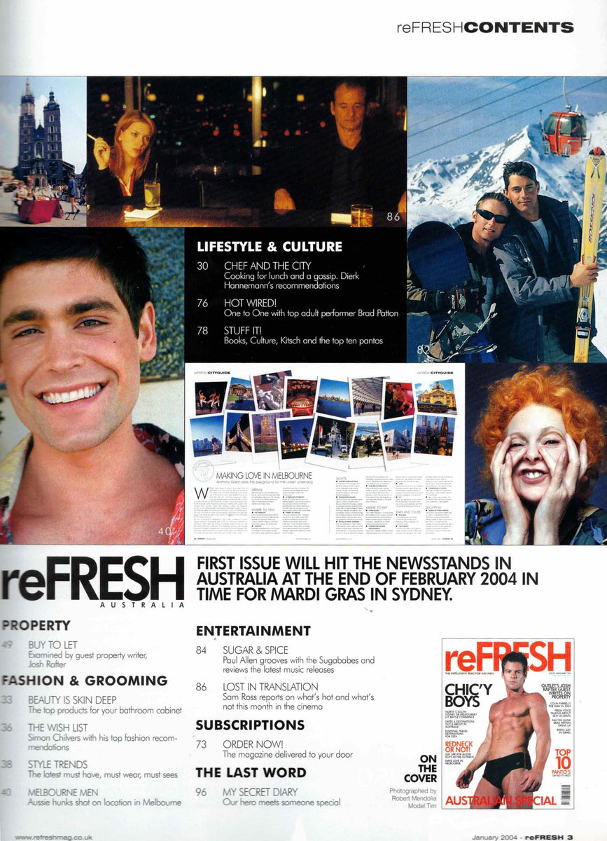 REFRESH Magazine / 2004 / January / Colin Farrell / Australia / Brad P ...
