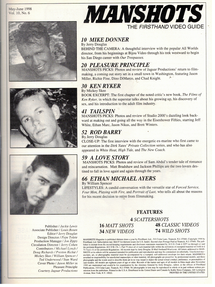 MANSHOTS / 1998 / June / Ken Ryker / Rod Barry / Ethan-Michael Ayers ...