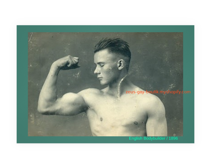 POSTCARD / English bodybuilder, 1896 – Zeus Gay Boutik