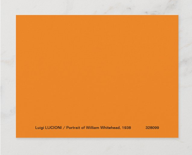 POSTCARD / LUCIONI, Luigi / Portrait of William Whitehead, 1938 – Zeus ...
