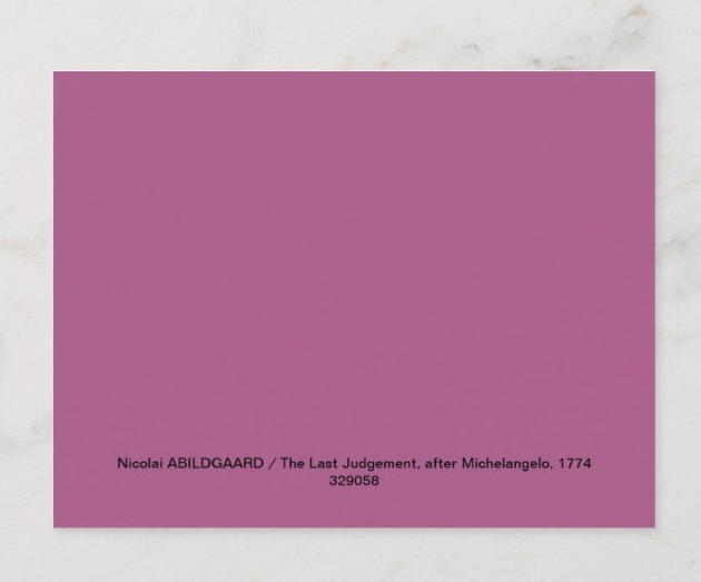 POSTCARD / ABILDGAARD, Nicolai / The last judgement, after Michelangel ...