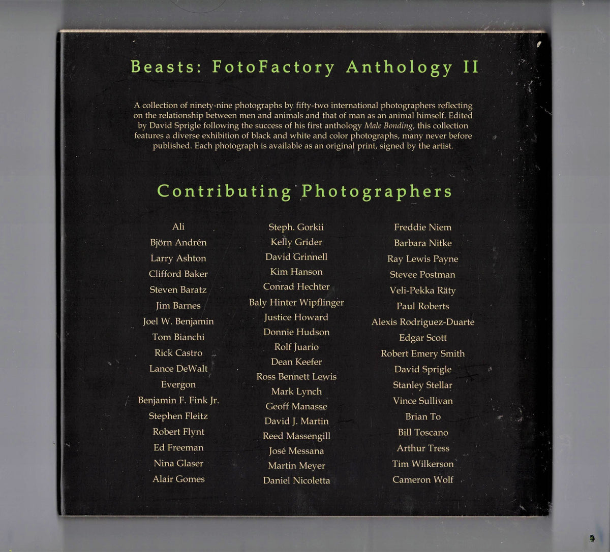 SPRIGLE David / Beasts: Fotofactory Anthology II – Zeus Gay Boutik