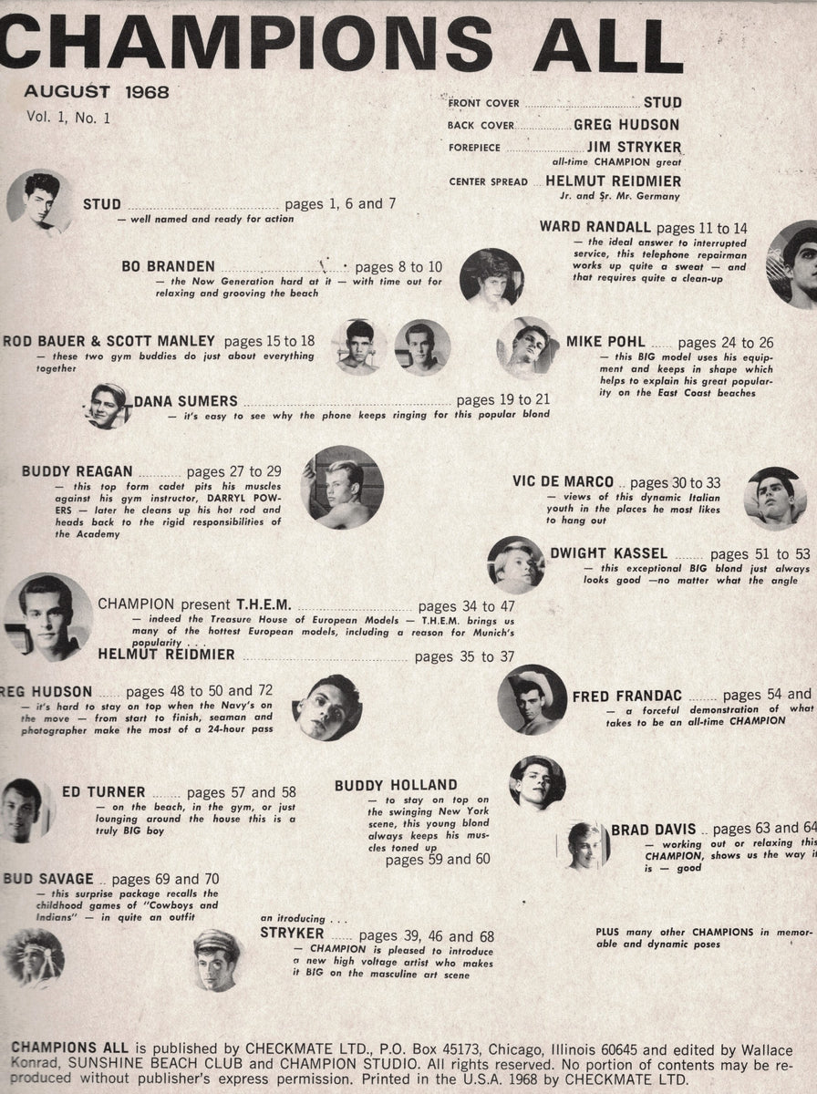 Champions All / 1968 / August No.1 / Jim Stryker / Warren Newman / Rod ...
